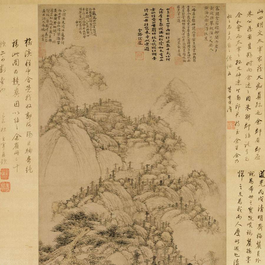 黄公望｜传世作品 《富春山居图》的作者_字体家