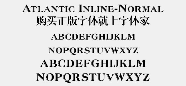 Atlantic Inline-Normal免费字体下载 - 英文字体免费下载尽在字体家