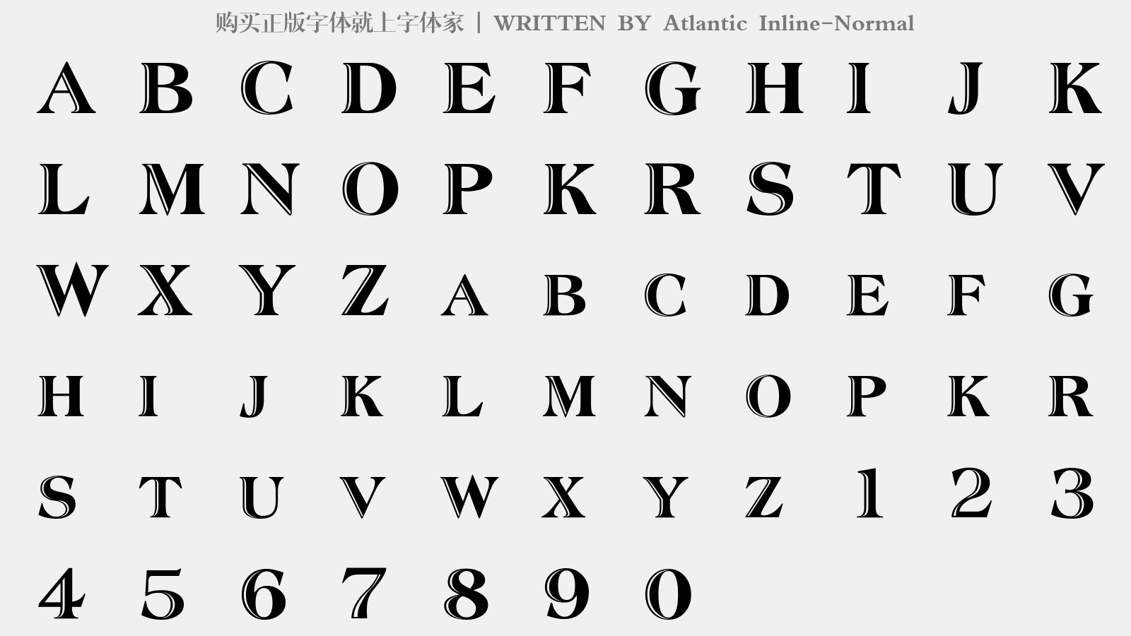 Atlantic Inline-Normal免费字体下载 - 英文字体免费下载尽在字体家