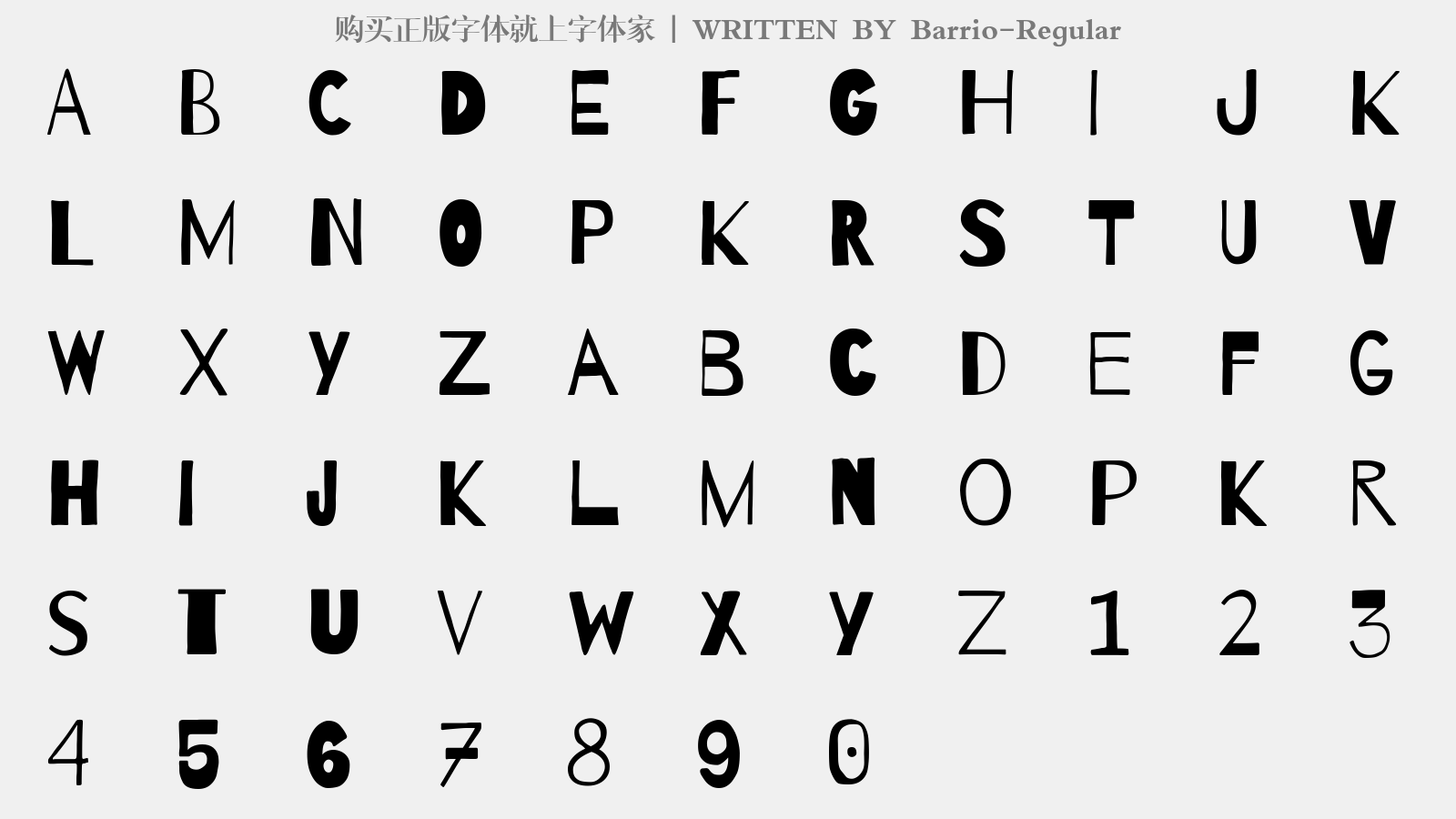 Barrio-Regular免费字体下载 - 英文字体免费下载尽在字体家