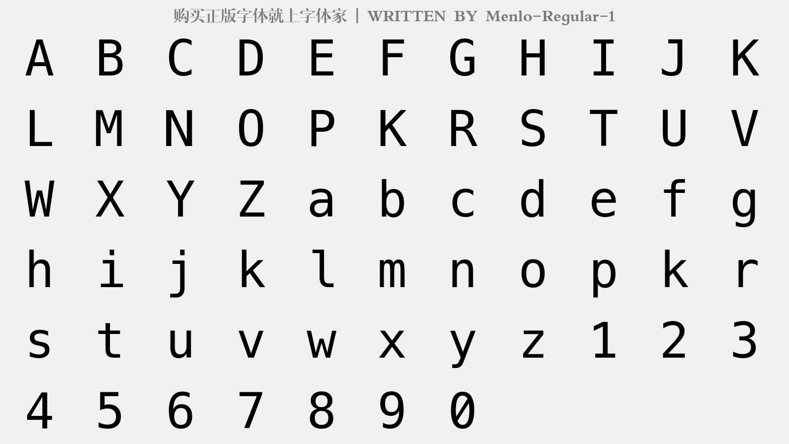 Menlo-Regular-1免费字体下载 - 英文字体免费下载尽在字体家