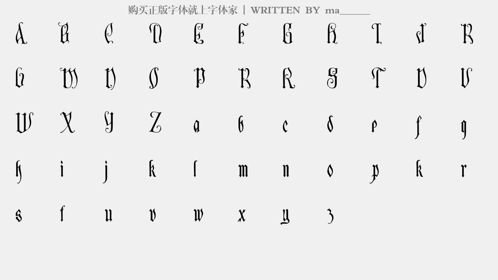 ma______免费字体下载 - 英文字体免费下载尽在字体家