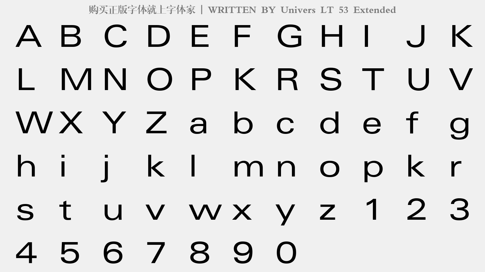 Univers LT 53 Extended免费字体下载 - 英文字体免费下载尽在字体家