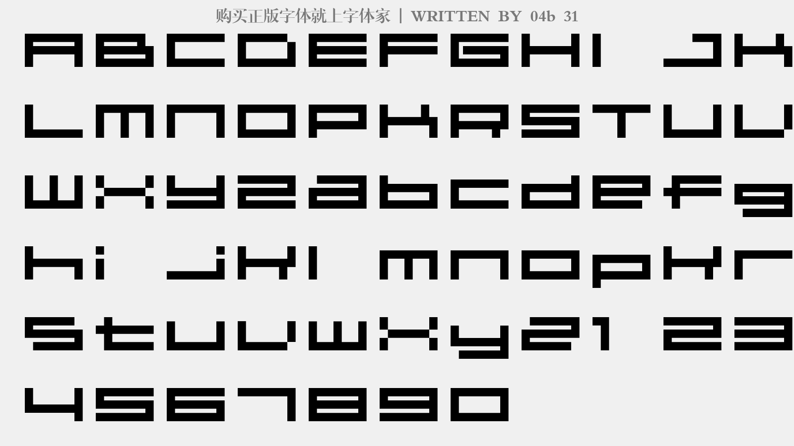 04b 31免费字体下载 - 英文字体免费下载尽在字体家