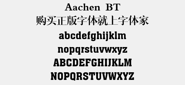 Aachen BT免费字体下载 - 英文字体免费下载尽在字体家