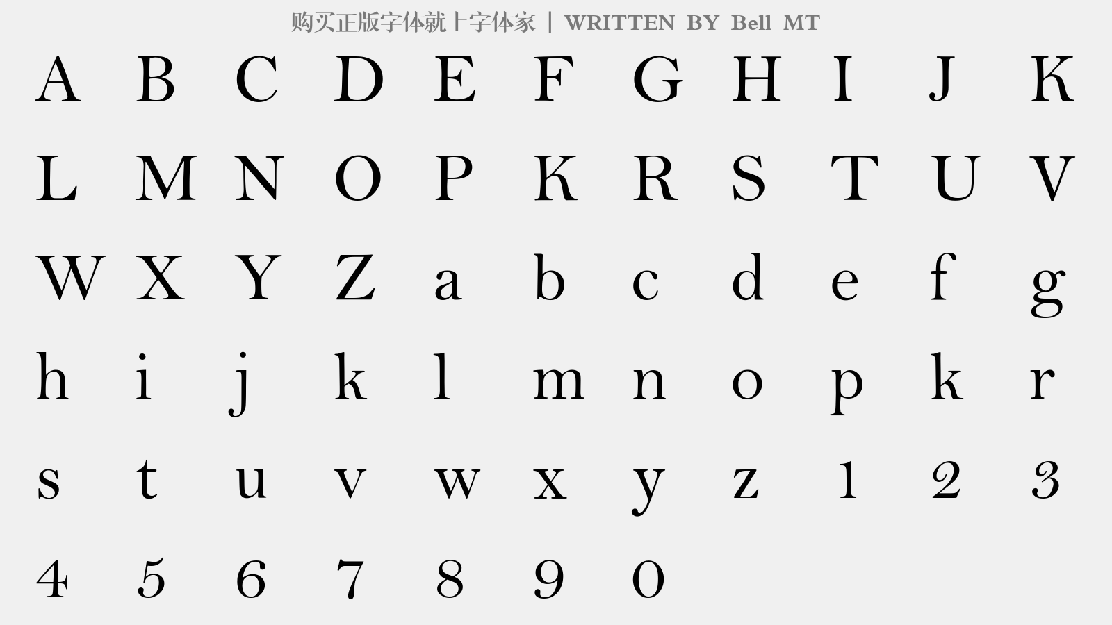Bell MT免费字体下载 - 英文字体免费下载尽在字体家
