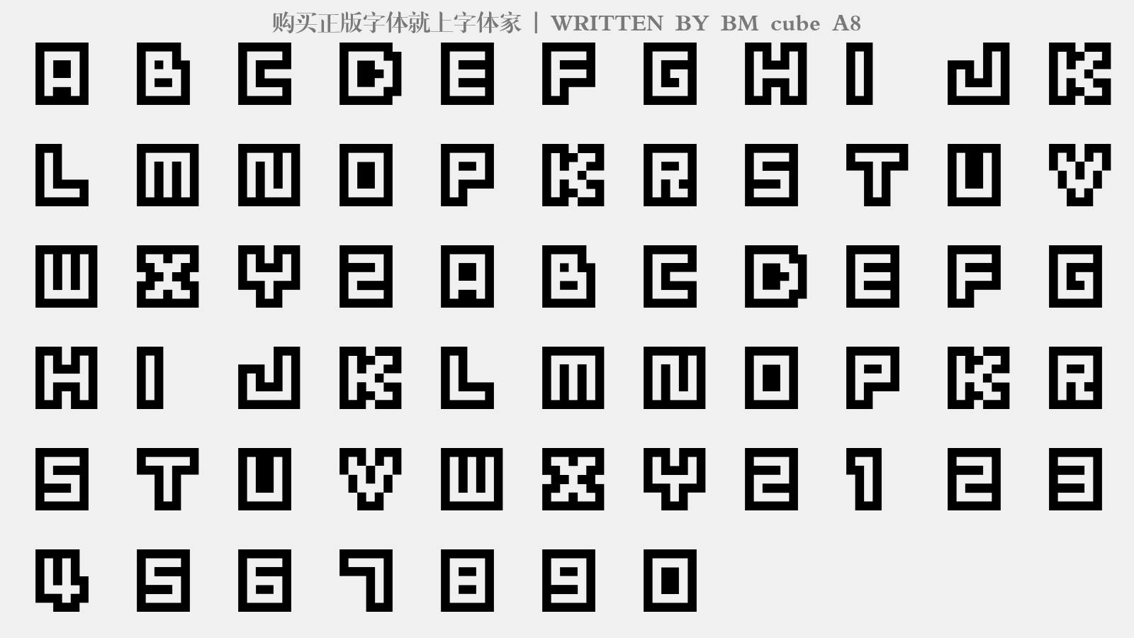 BM cube A8免费字体下载 - 英文字体免费下载尽在字体家