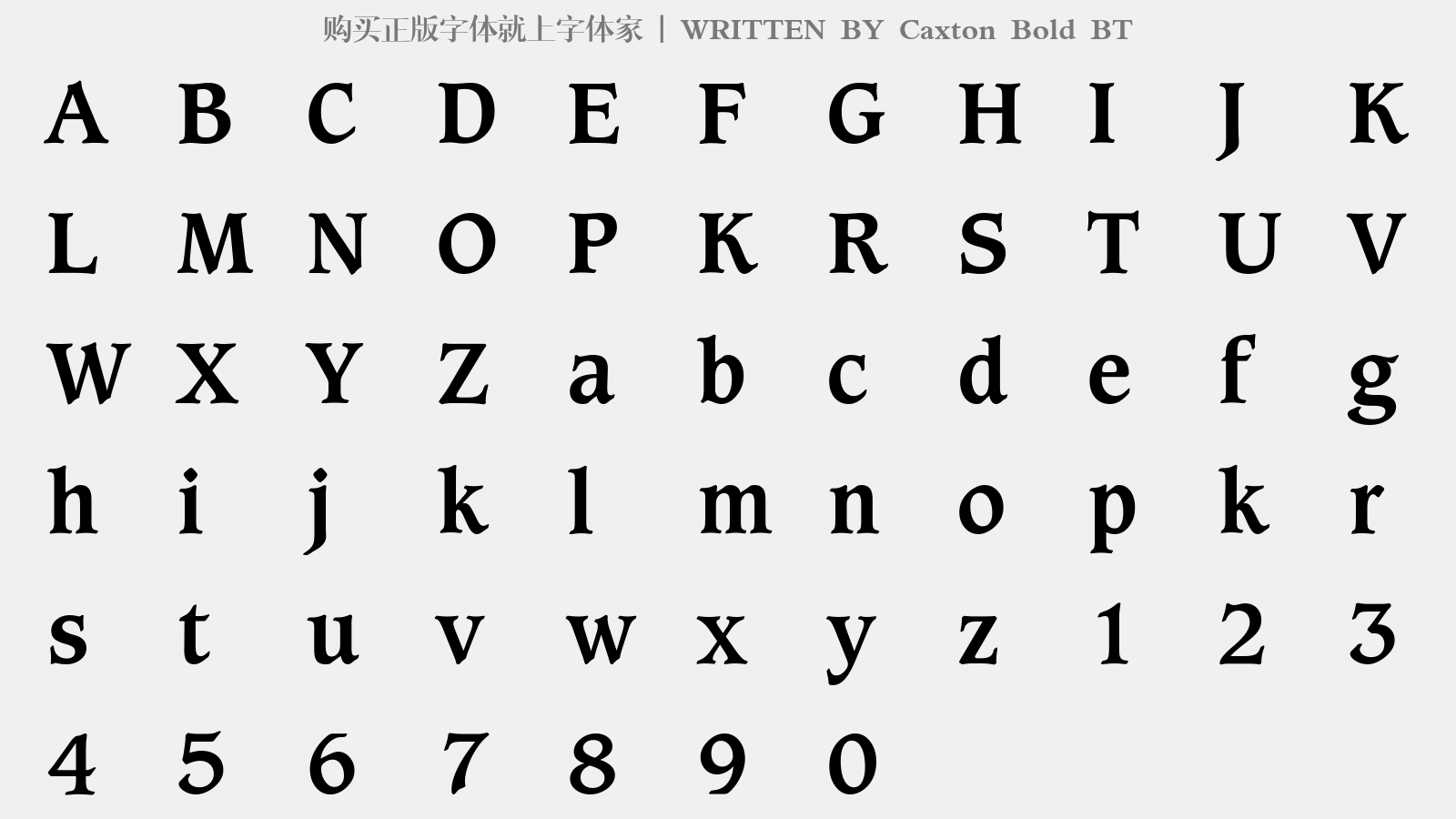 Caxton Bold BT免费字体下载 - 英文字体免费下载尽在字体家