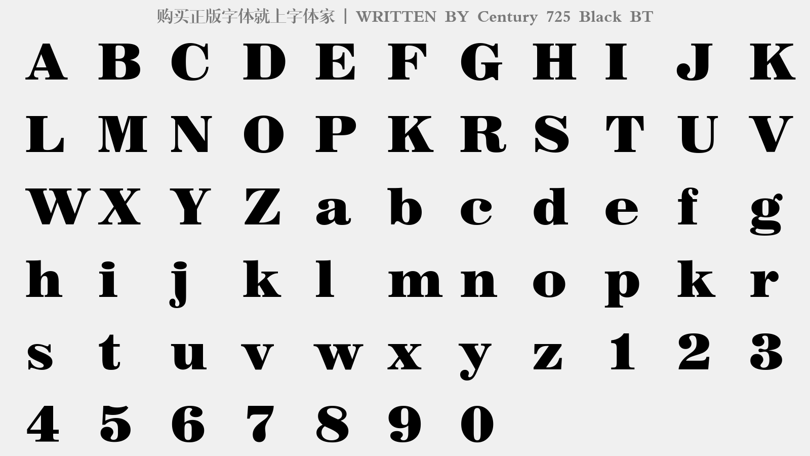 Century 725 Black BT免费字体下载 - 英文字体免费下载尽在字体家