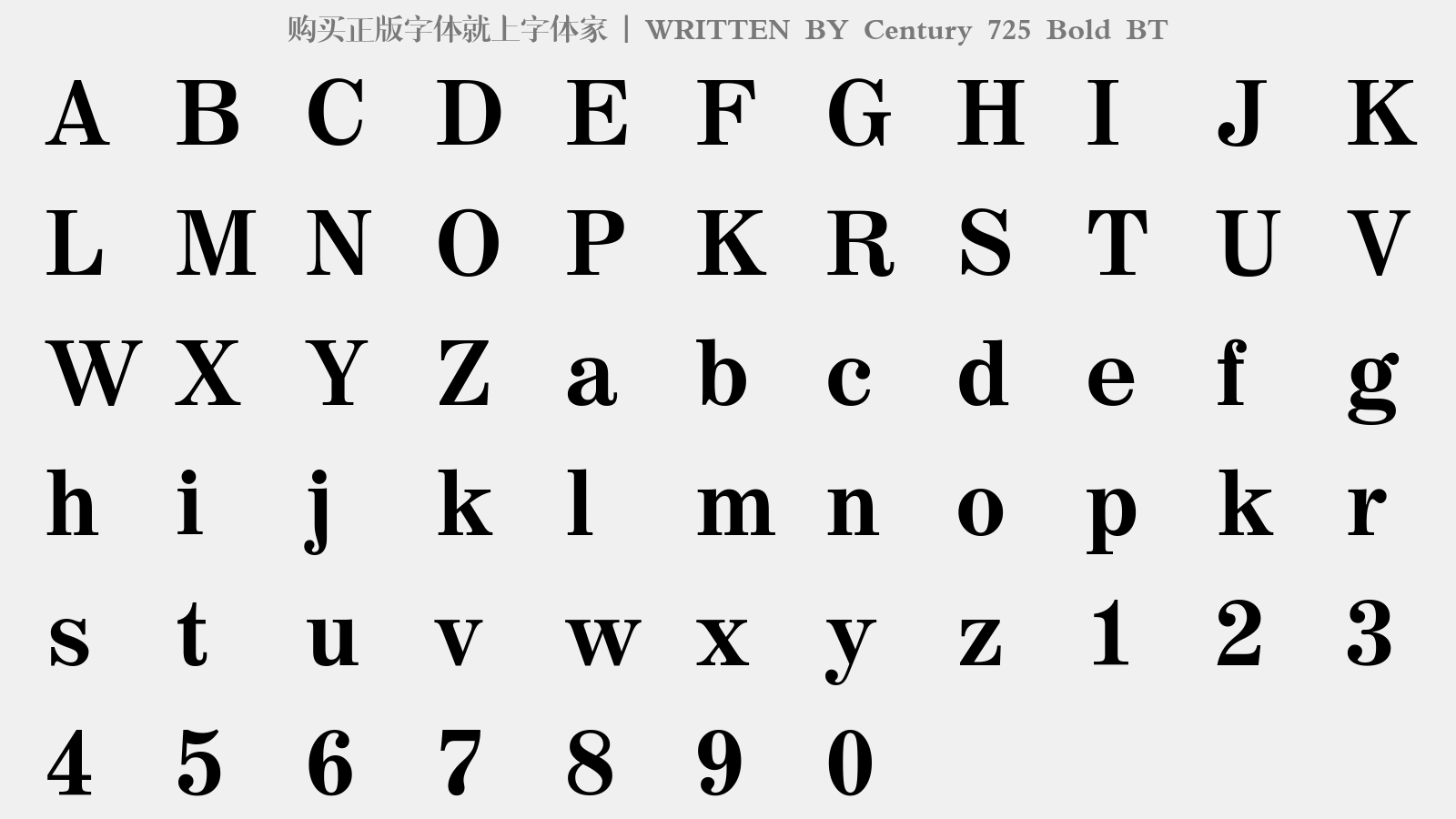 Century 725 Bold BT免费字体下载 - 英文字体免费下载尽在字体家