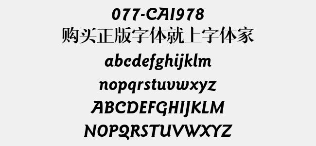 077-CAI978免费字体下载 - 英文字体免费下载尽在字体家