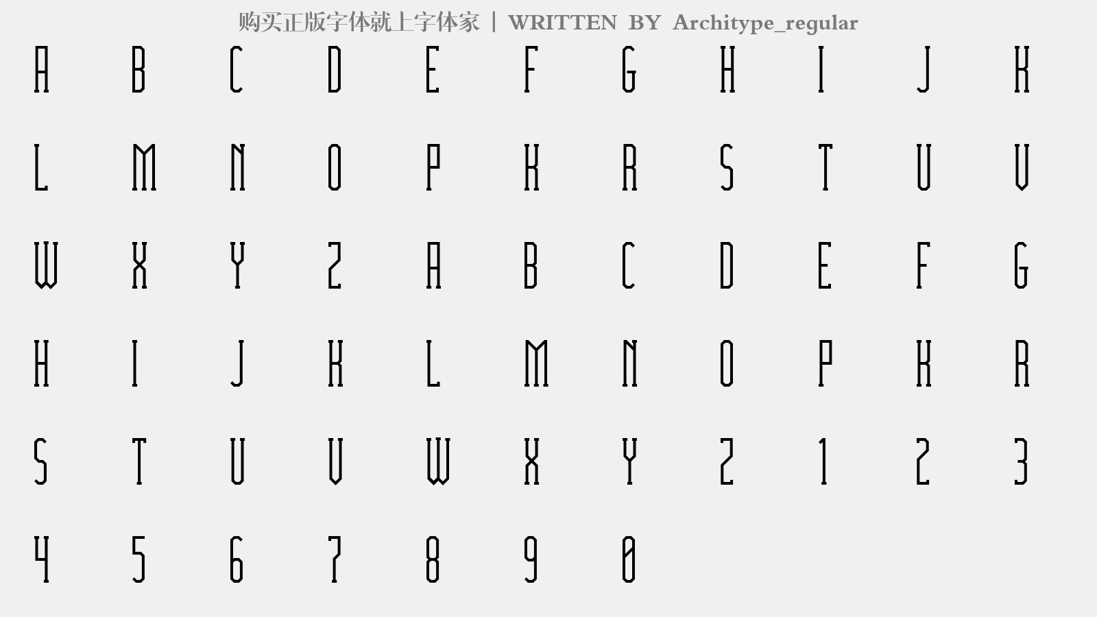 Architype_regular免费字体下载 - 英文字体免费下载尽在字体家