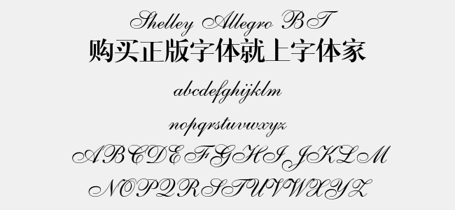Shelley Allegro BT免费字体下载 - 英文字体免费下载尽在字体家