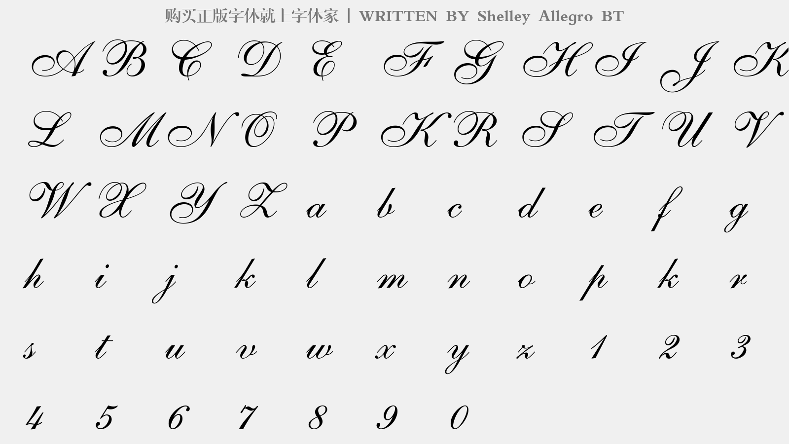Shelley Allegro BT免费字体下载 - 英文字体免费下载尽在字体家