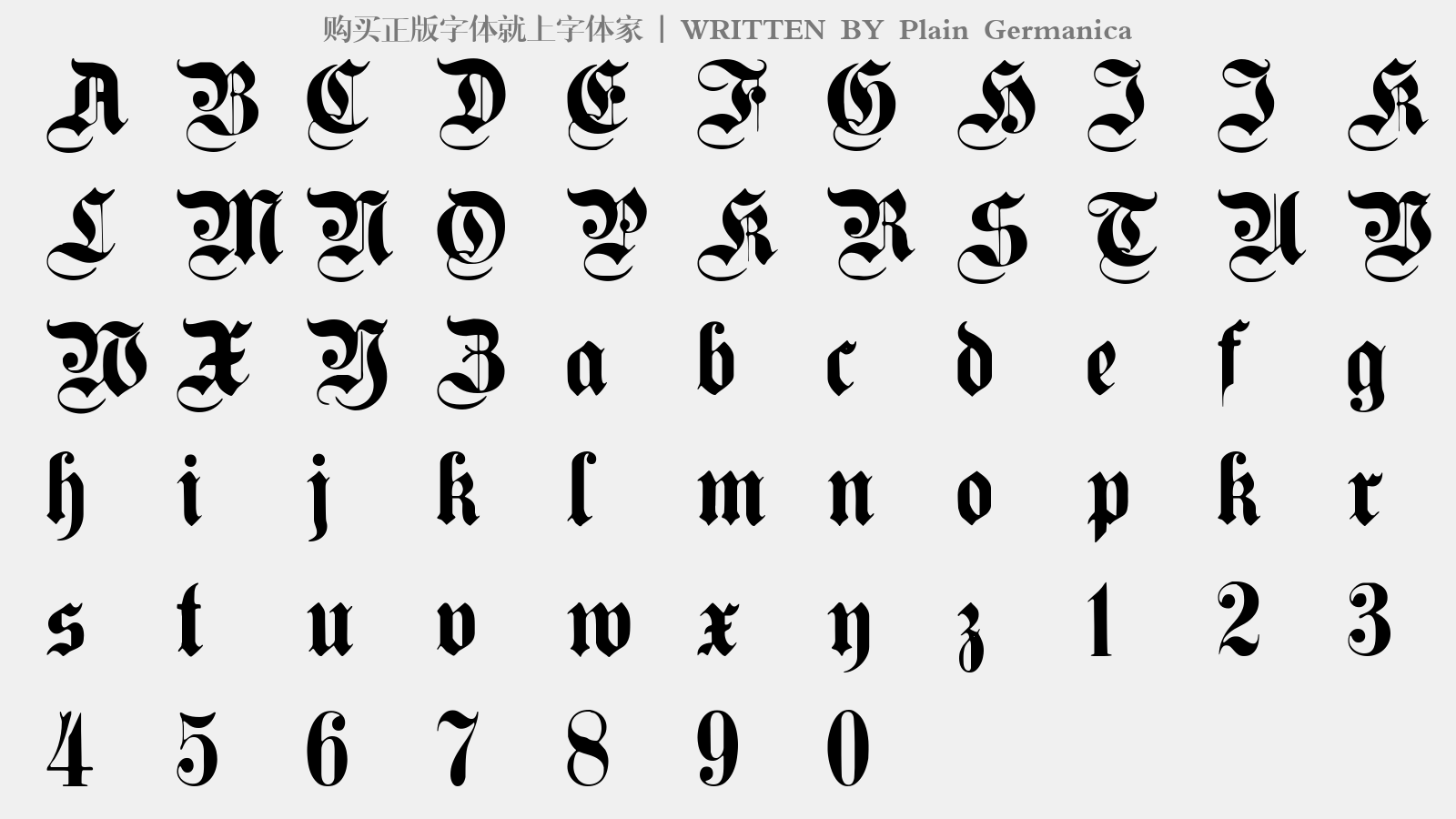 Plain Germanica免费字体下载 - 英文字体免费下载尽在字体家