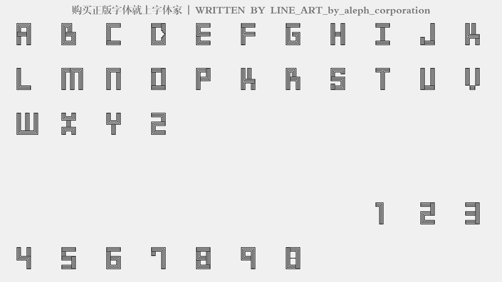 LINE_ART_by_aleph_corporation免费字体下载 - 英文字体免费下载尽在字体家