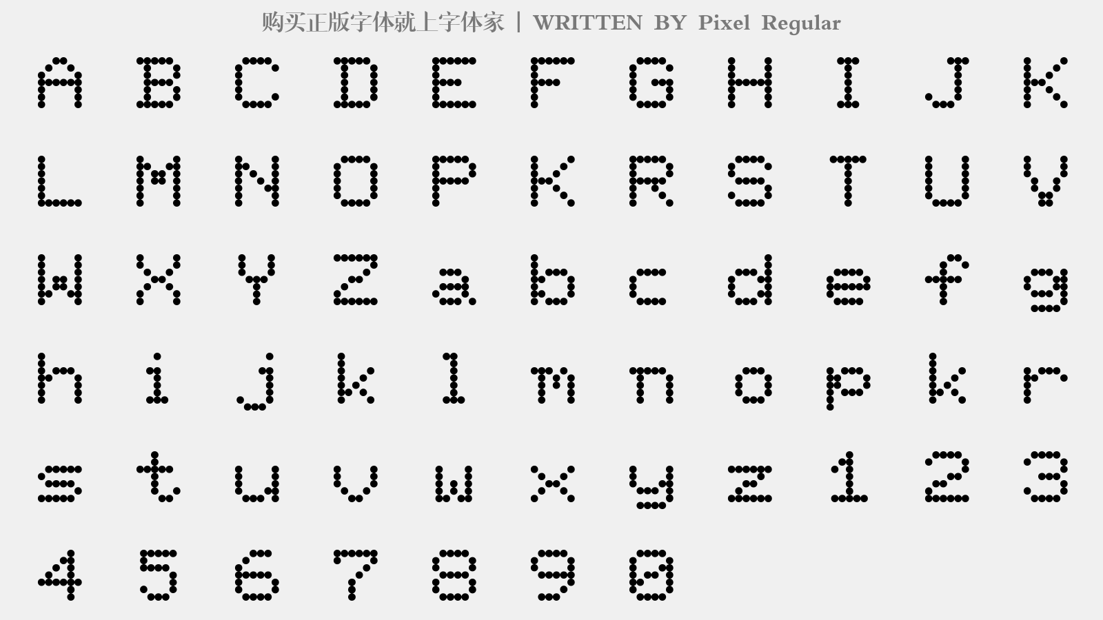 Pixel Regular免费字体下载 - 英文字体免费下载尽在字体家
