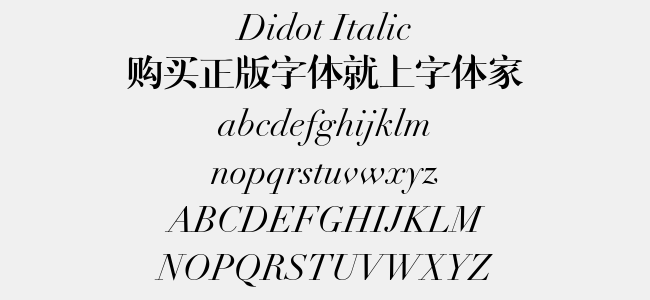 Didot Italic免费字体下载 - 英文字体免费下载尽在字体家