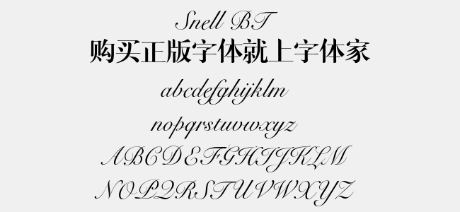 Snell BT免费字体下载 - 英文字体免费下载尽在字体家