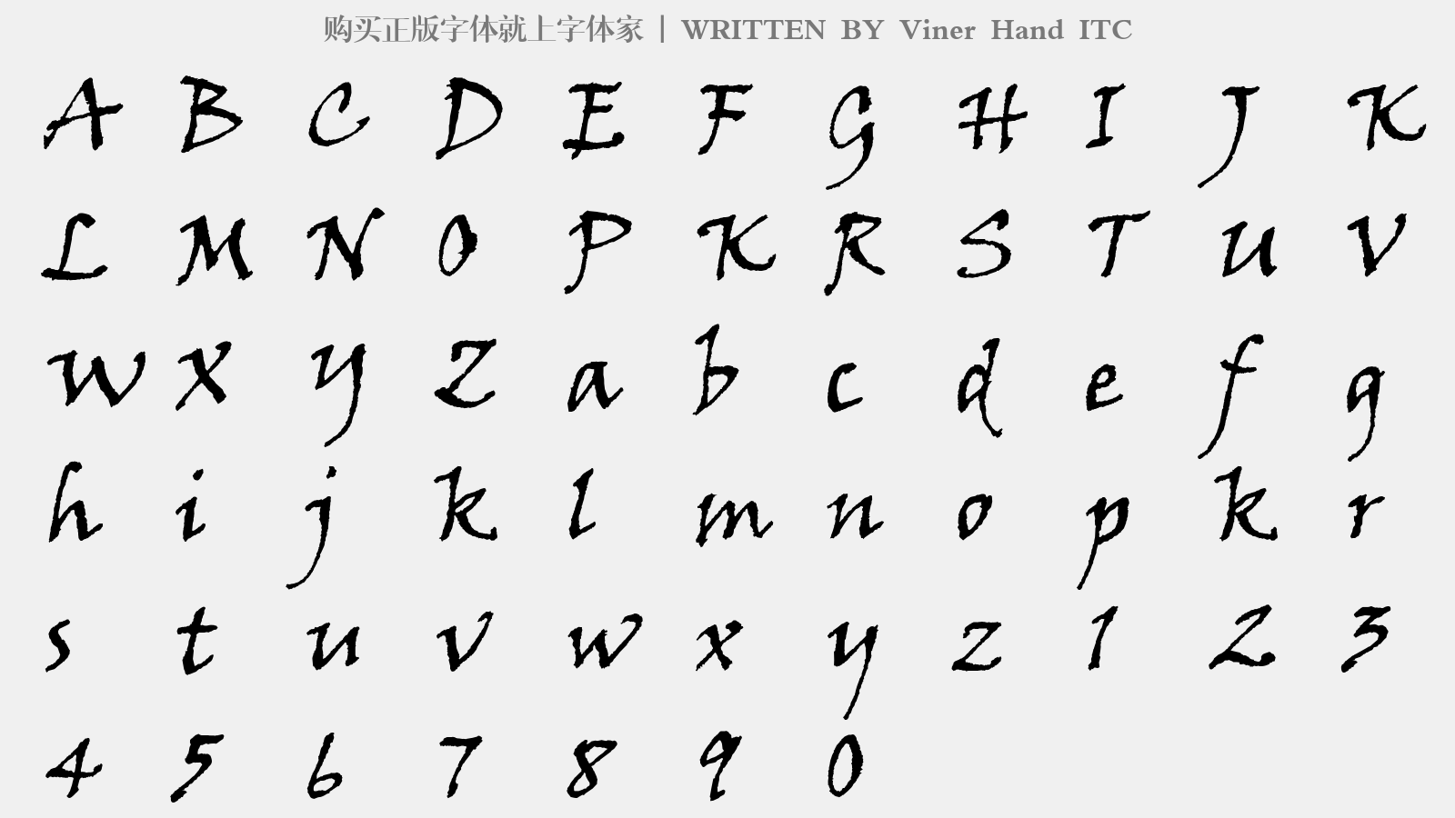 Viner Hand ITC免费字体下载 - 英文字体免费下载尽在字体家