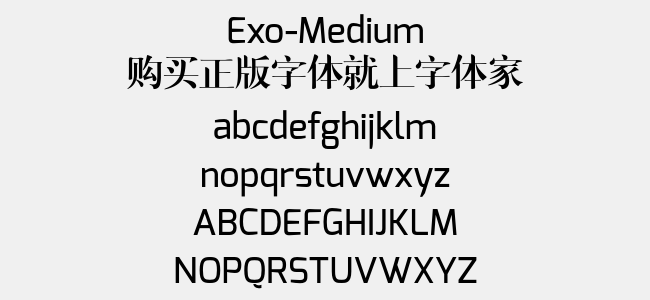 Exo-Medium免费字体下载 - 英文字体免费下载尽在字体家