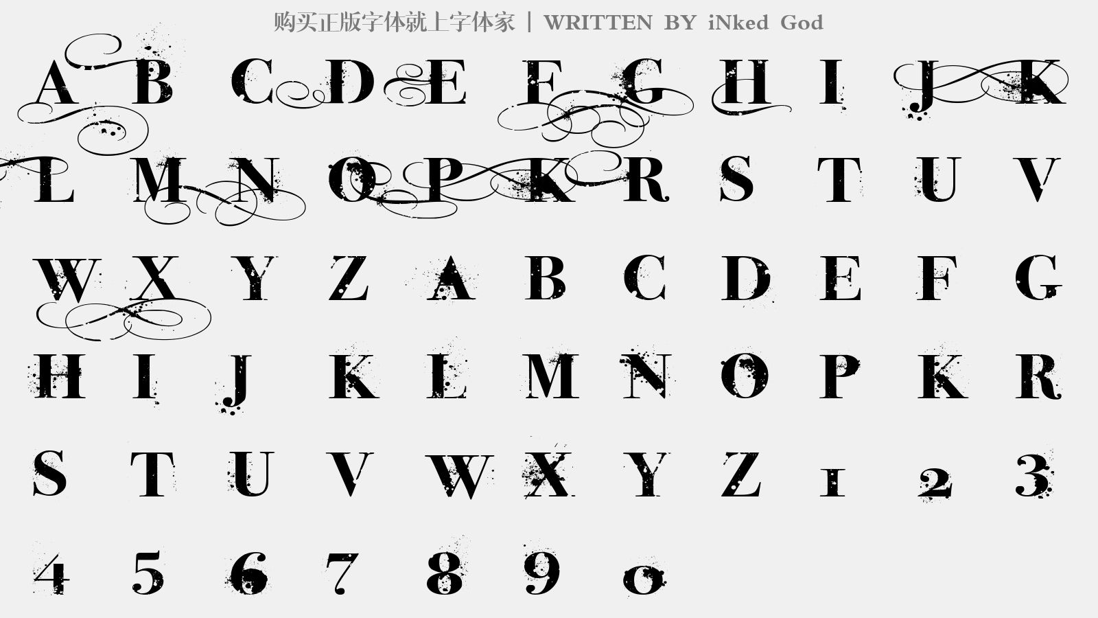 iNked God免费字体下载 - 英文字体免费下载尽在字体家