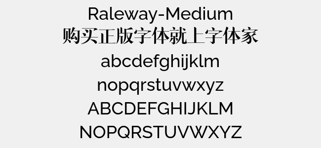 Raleway-Medium免费字体下载 - 英文字体免费下载尽在字体家