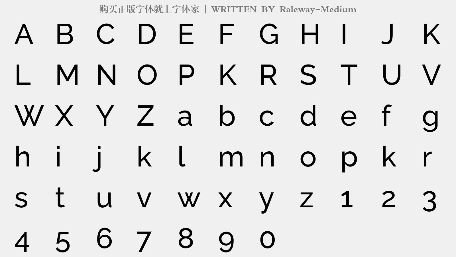 Raleway-Medium免费字体下载 - 英文字体免费下载尽在字体家