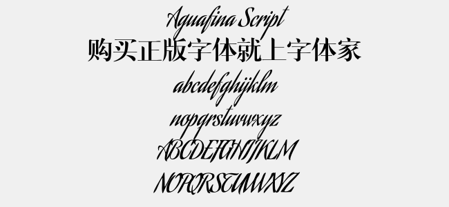 Aguafina Script免费字体下载 - 英文字体免费下载尽在字体家