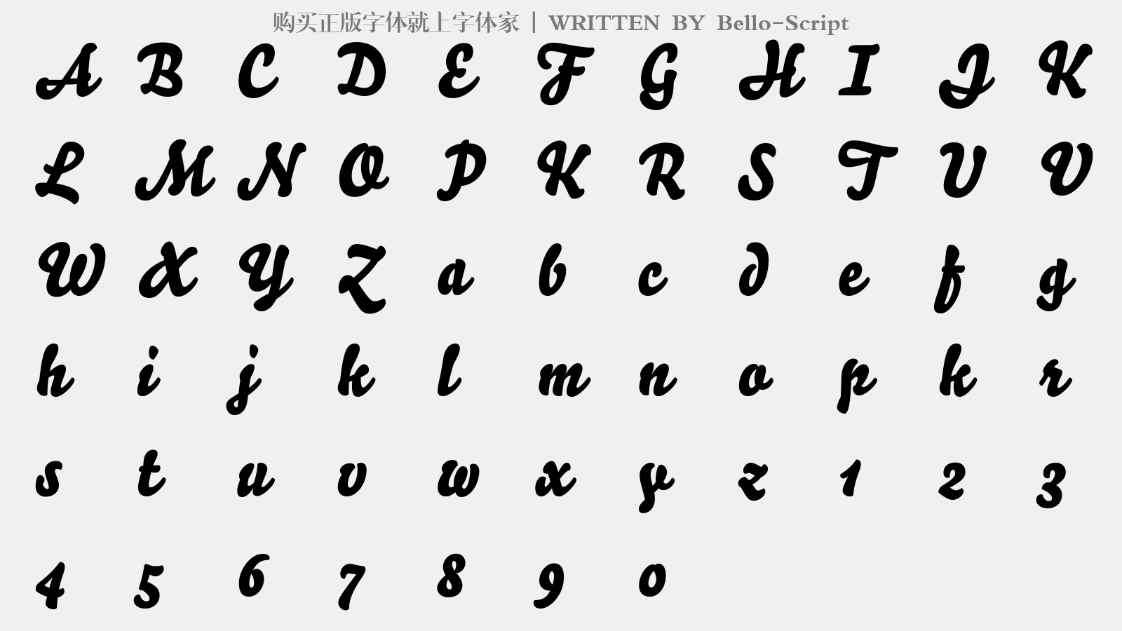 Bello-Script免费字体下载 - 英文字体免费下载尽在字体家