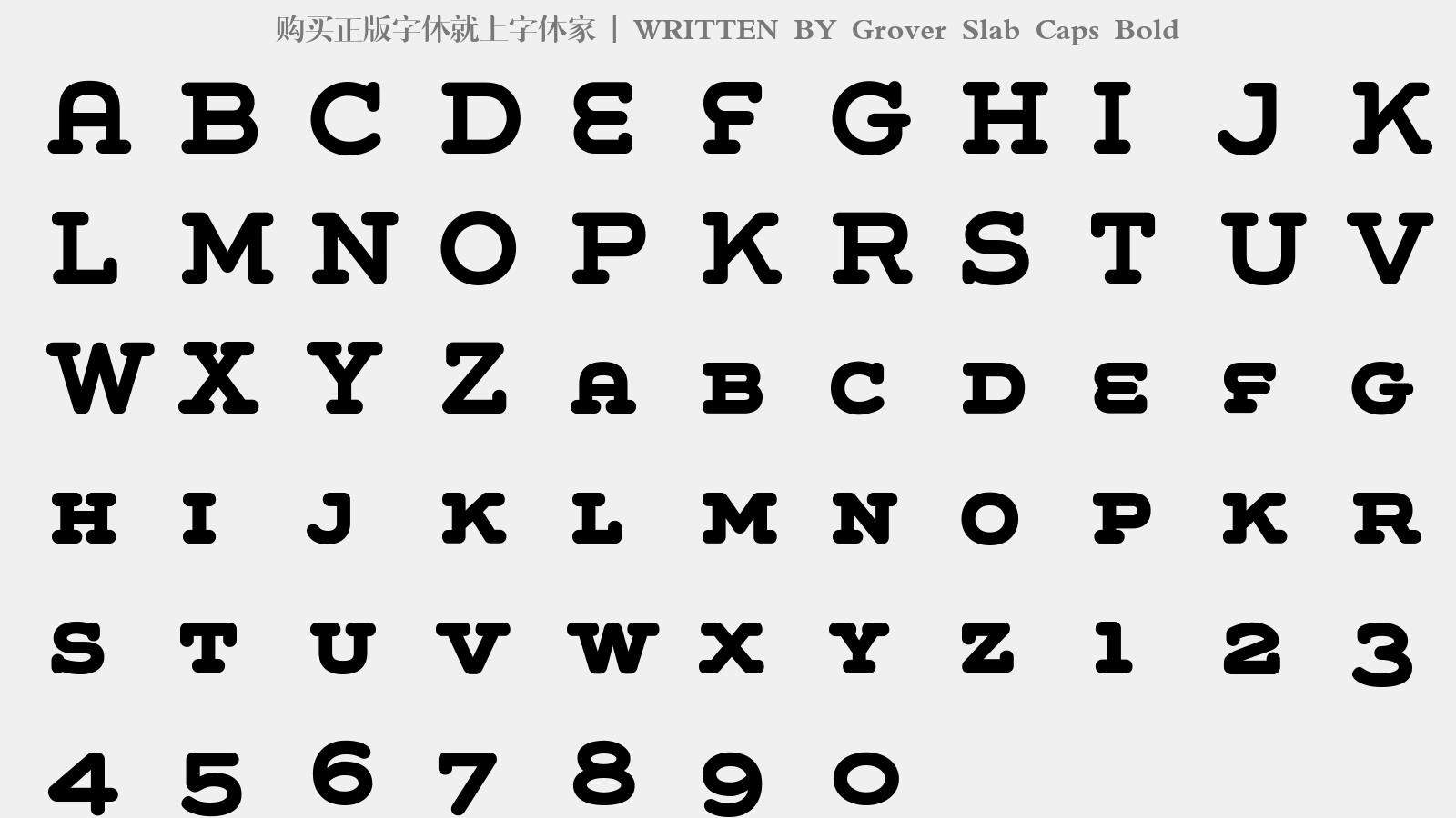 Grover Slab Caps Bold免费字体下载 - 英文字体免费下载尽在字体家