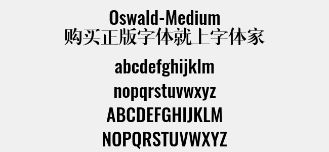 Oswald-Medium免费字体下载 - 英文字体免费下载尽在字体家