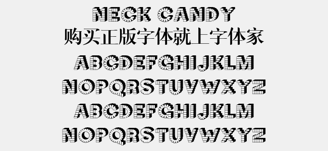 Neck Candy免费字体下载 - 英文字体免费下载尽在字体家