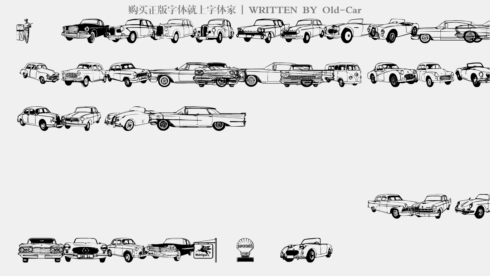 Old-Car免费字体下载 - 图形字体免费下载尽在字体家