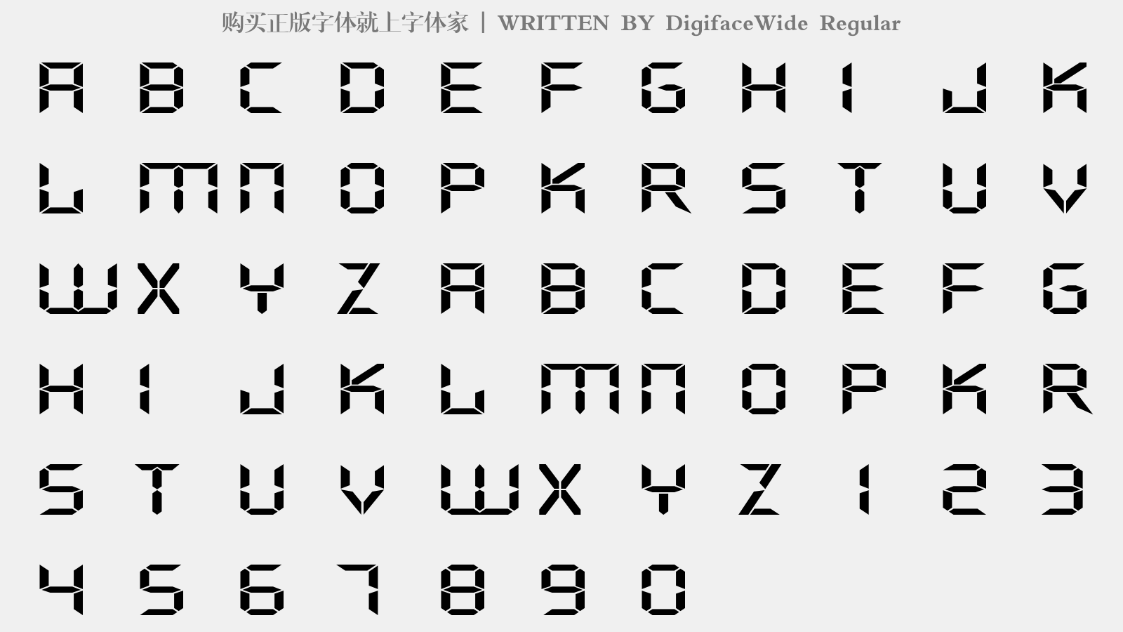 DigifaceWide Regular免费字体下载 - 英文字体免费下载尽在字体家