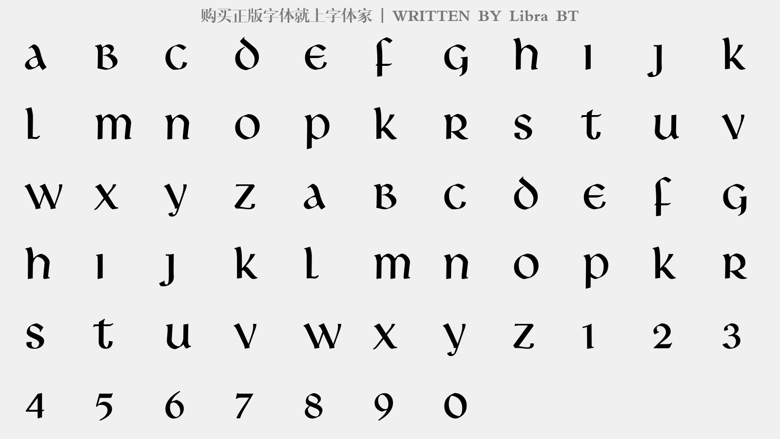 Libra BT免费字体下载 - 英文字体免费下载尽在字体家
