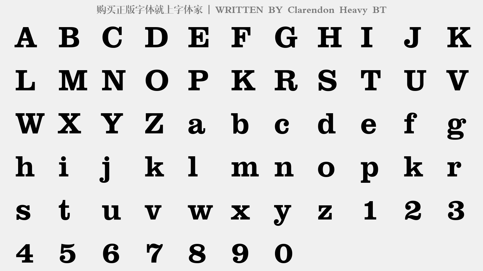 Clarendon Heavy BT免费字体下载 - 英文字体免费下载尽在字体家