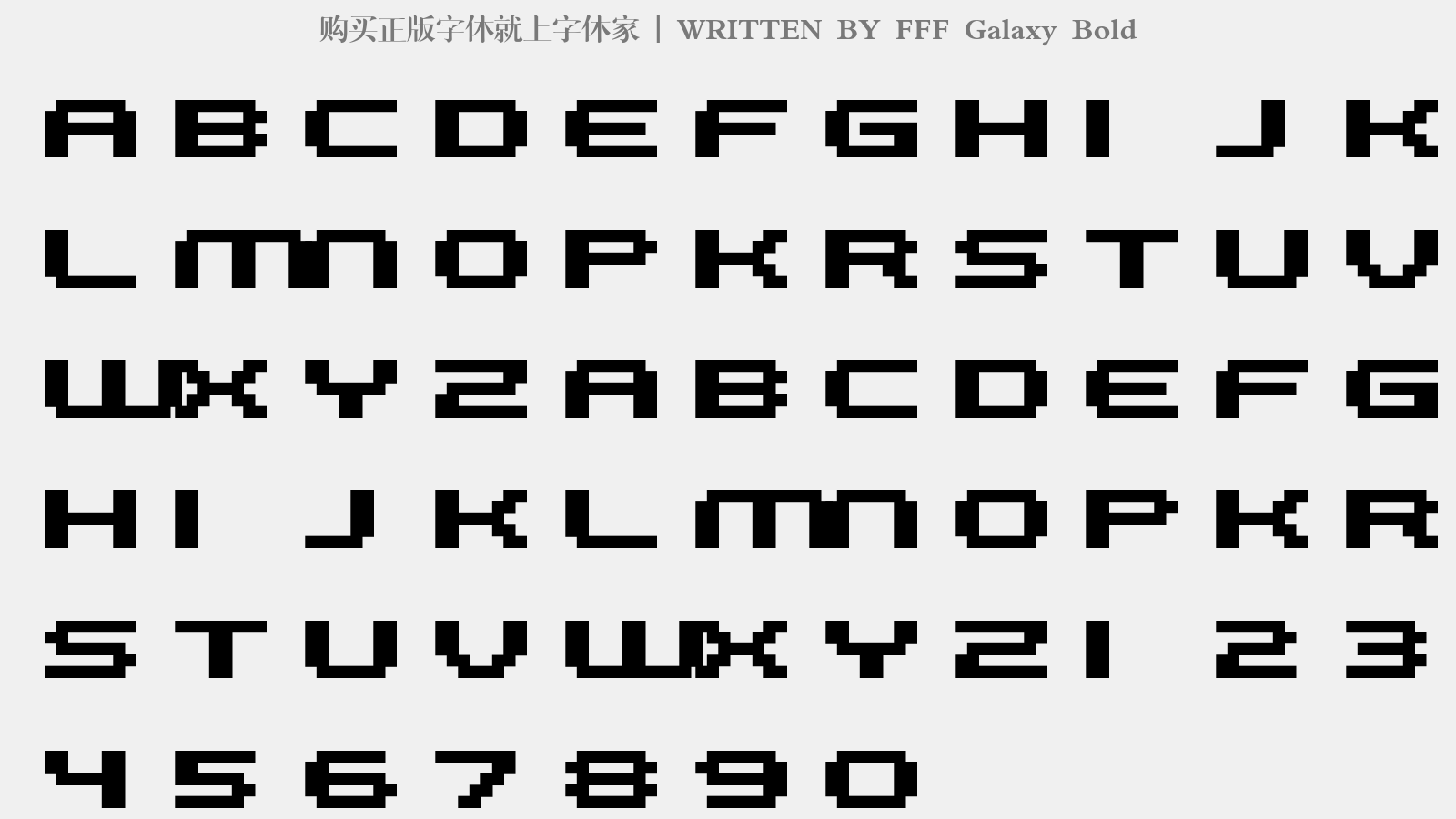FFF Galaxy Bold免费字体下载 - 英文字体免费下载尽在字体家