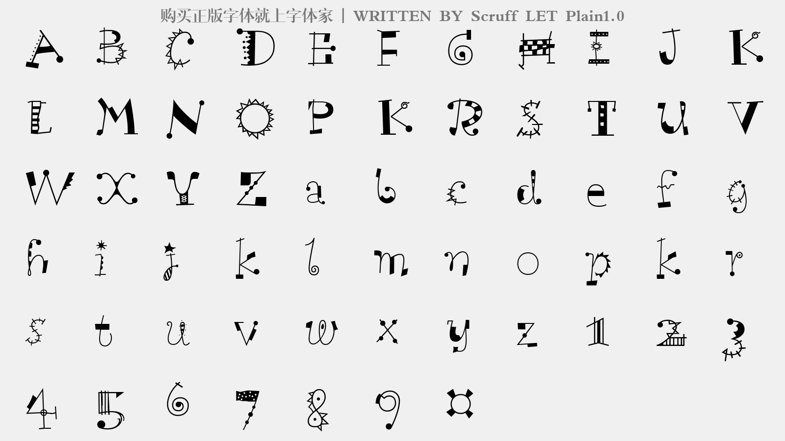 Scruff LET Plain1.0免费字体下载 - 英文字体免费下载尽在字体家