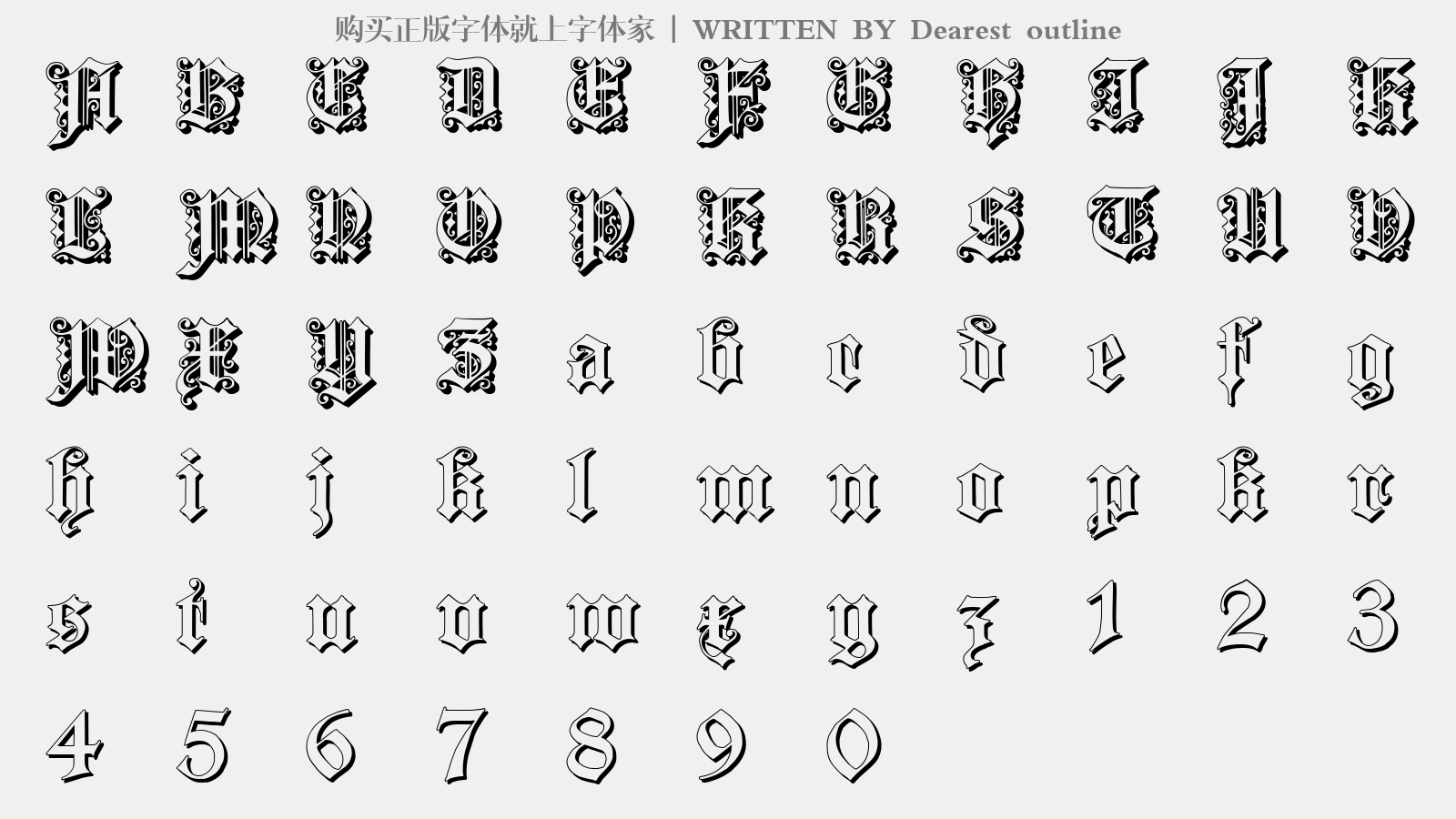 Dearest outline免费字体下载 - 英文字体免费下载尽在字体家