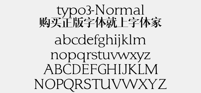 typo3-Normal免费字体下载 - 英文字体免费下载尽在字体家