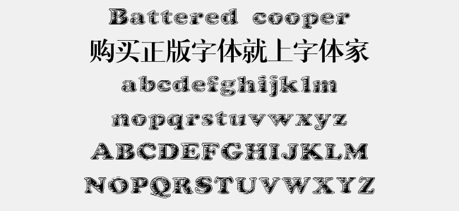 Battered cooper免费字体下载 - 英文字体免费下载尽在字体家