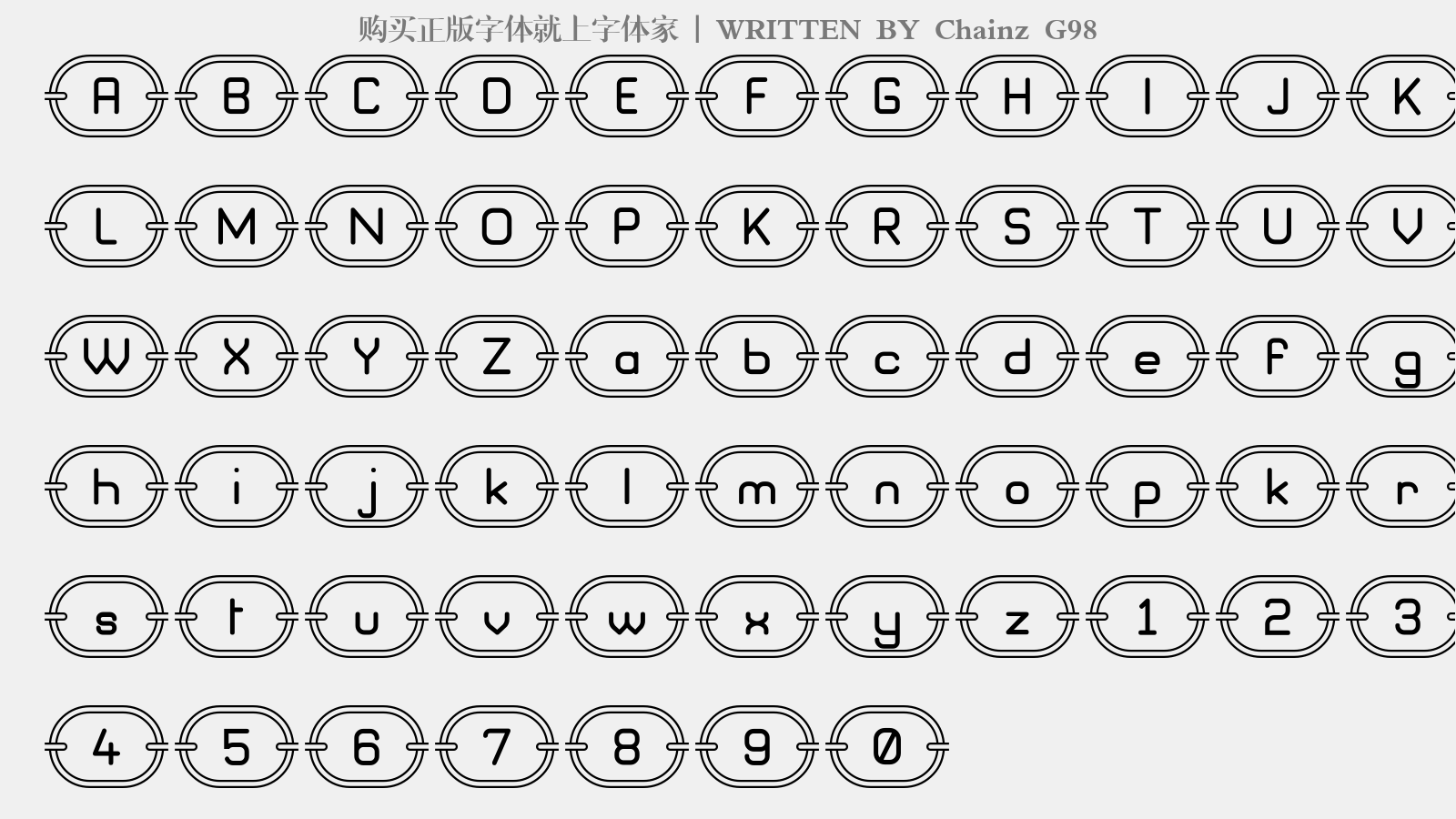 Chainz G98免费字体下载 - 英文字体免费下载尽在字体家