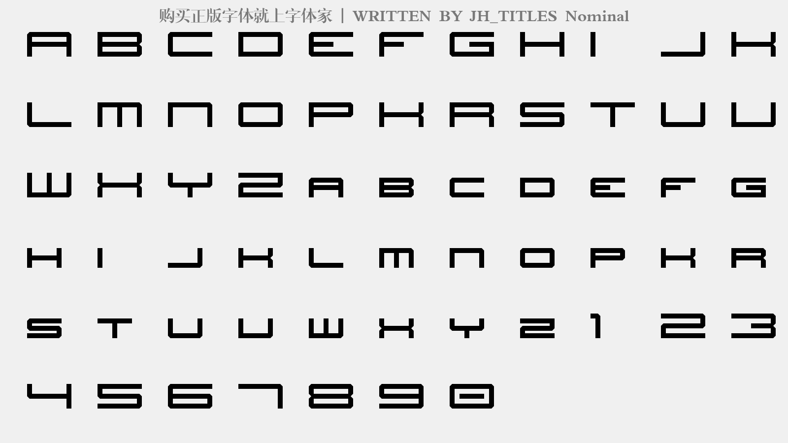 JH_TITLES Nominal免费字体下载 - 英文字体免费下载尽在字体家