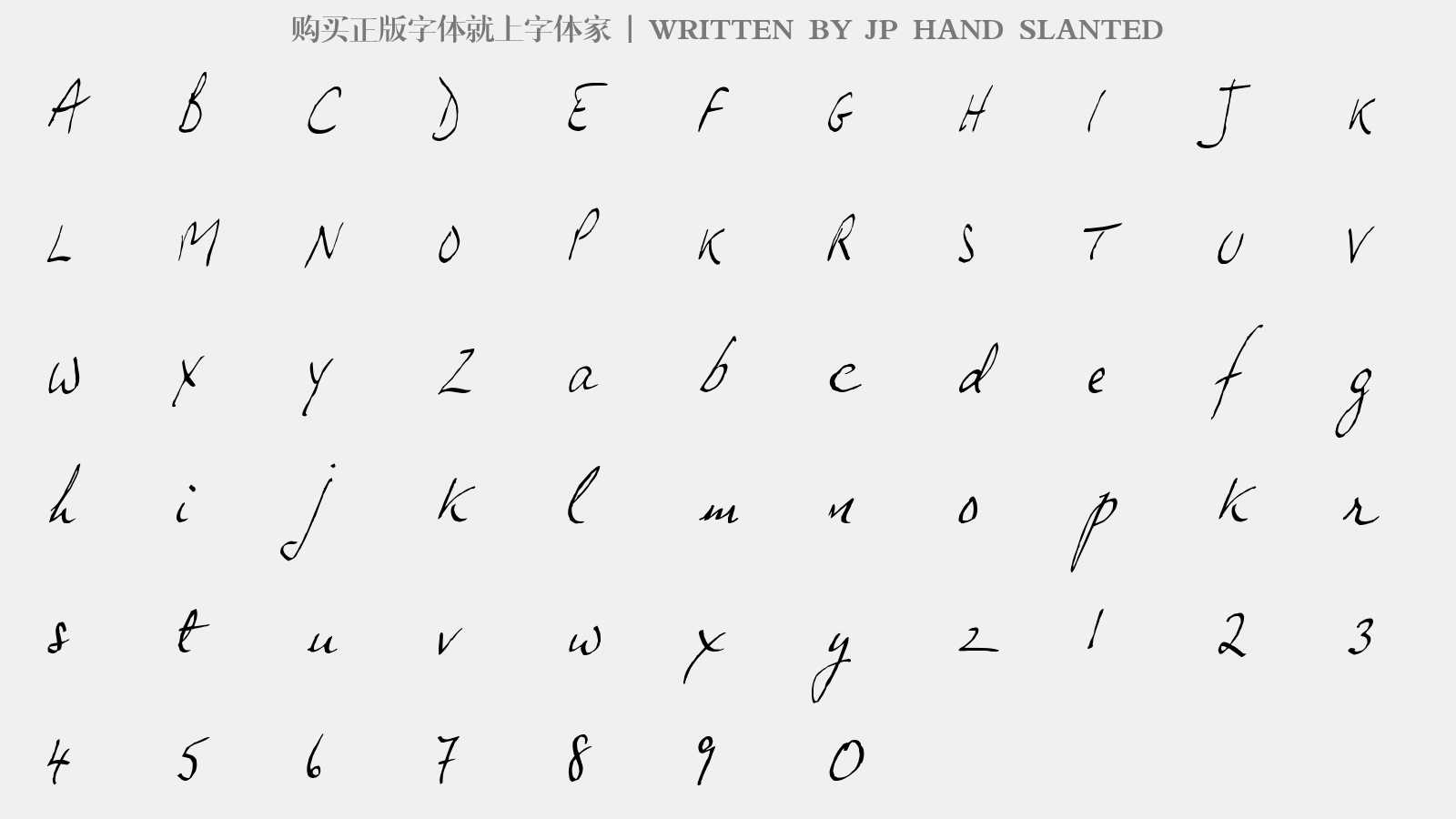 JP HAND SLANTED免费字体下载 - 英文字体免费下载尽在字体家