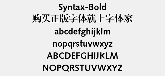 Syntax-Bold免费字体下载 - 英文字体免费下载尽在字体家