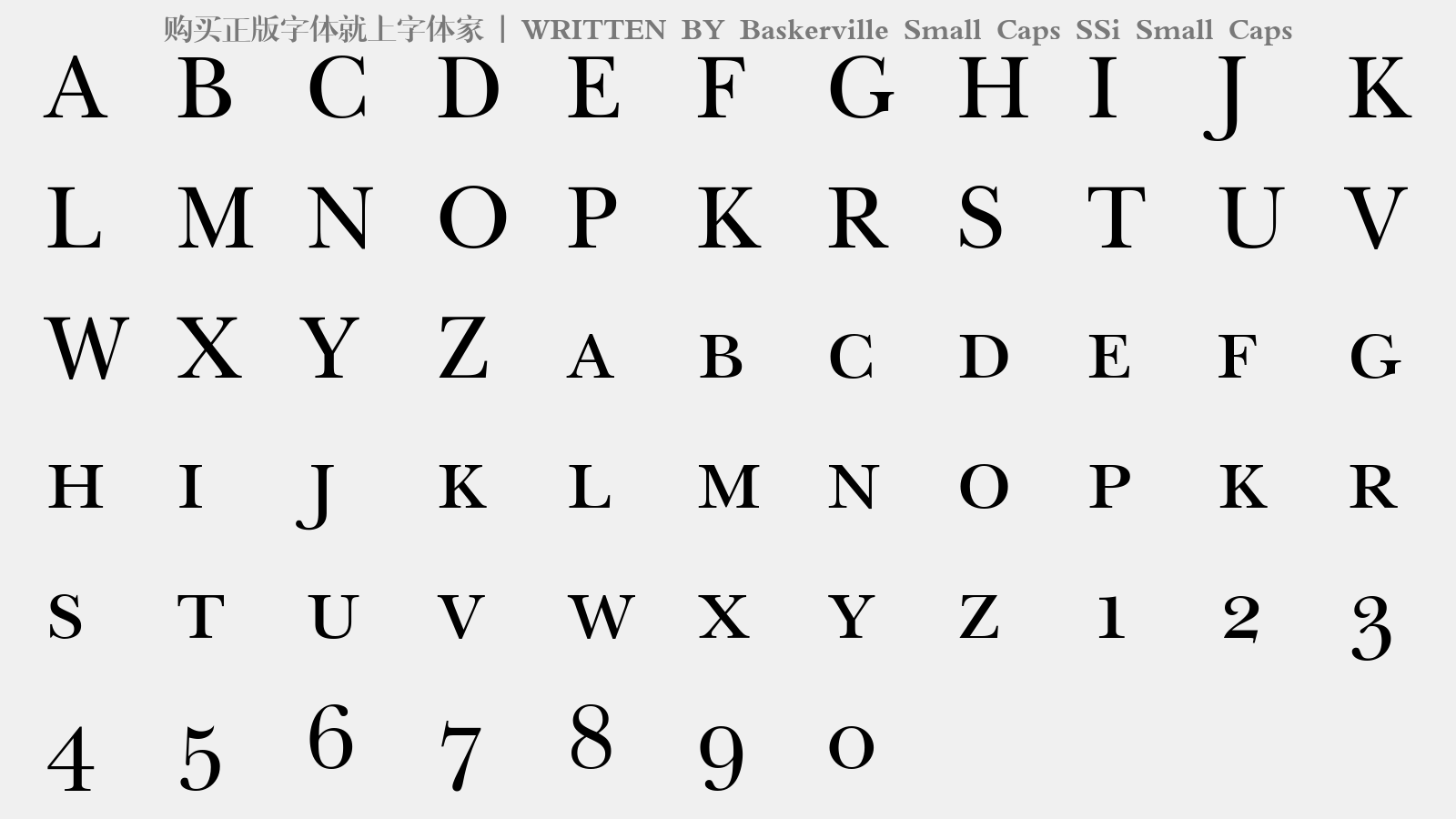 Baskerville Small Caps SSi Small Caps免费字体下载 - 英文字体免费下载尽在字体家