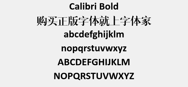 Calibri Bold免费字体下载 - 英文字体免费下载尽在字体家