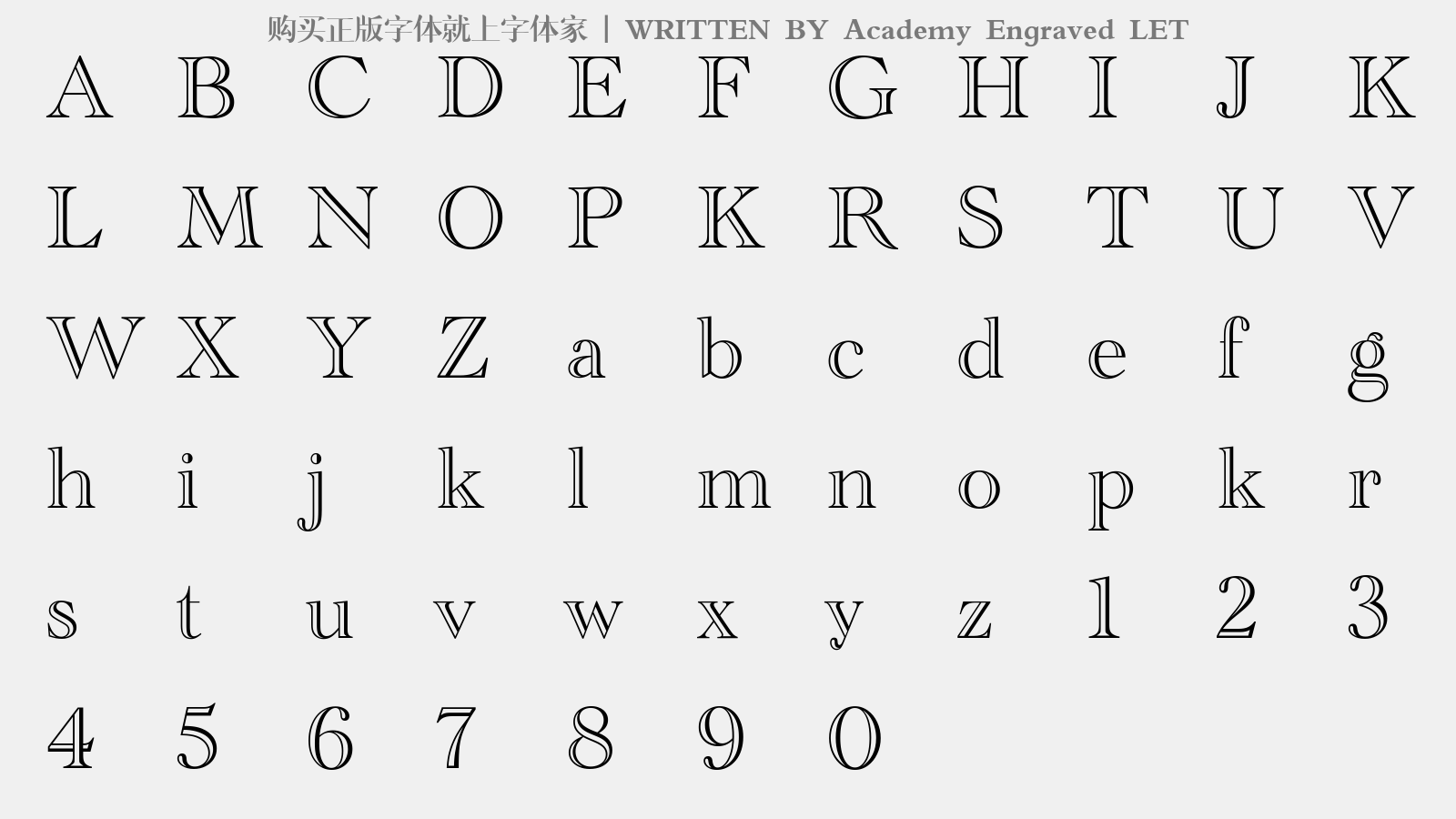 Academy Engraved LET免费字体下载 - 英文字体免费下载尽在字体家
