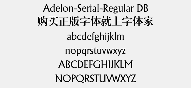Adelon-Serial-Regular DB免费字体下载 - 英文字体免费下载尽在字体家